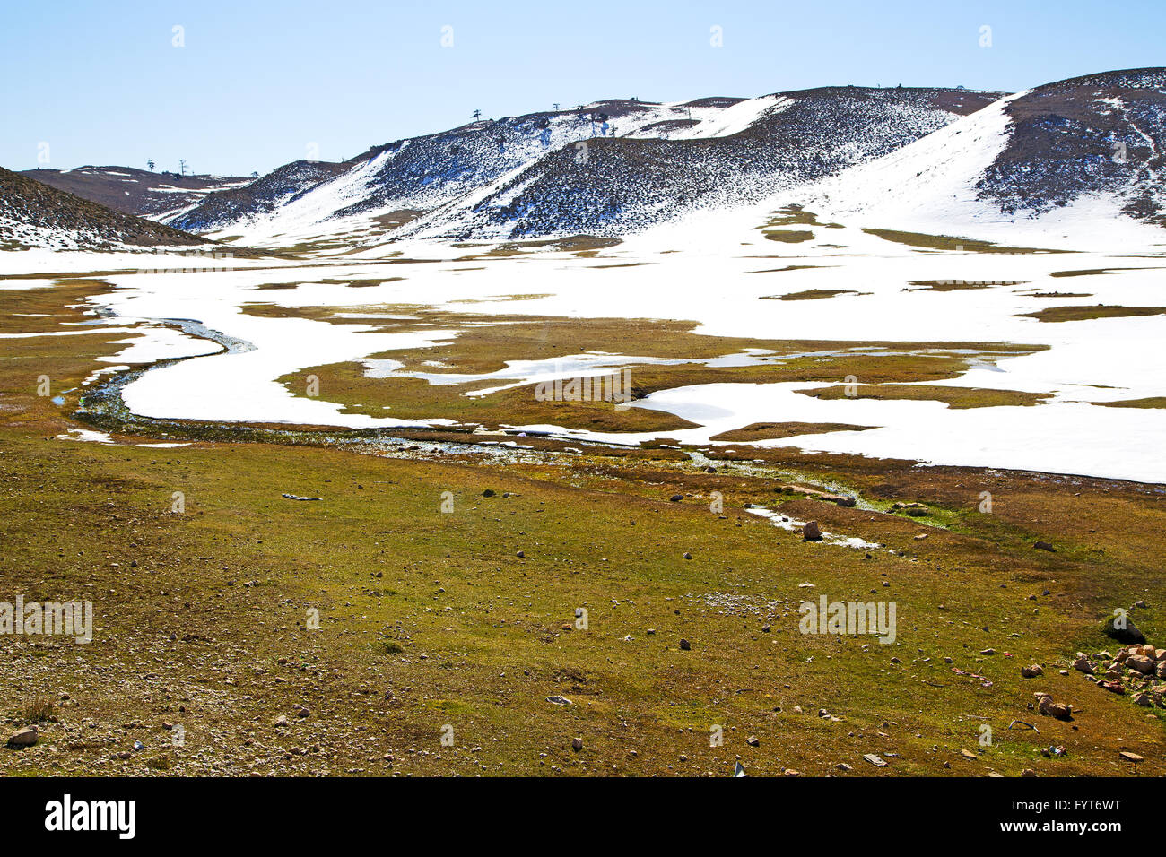 hill in africa morocco the atlas river Stock Photo - Alamy