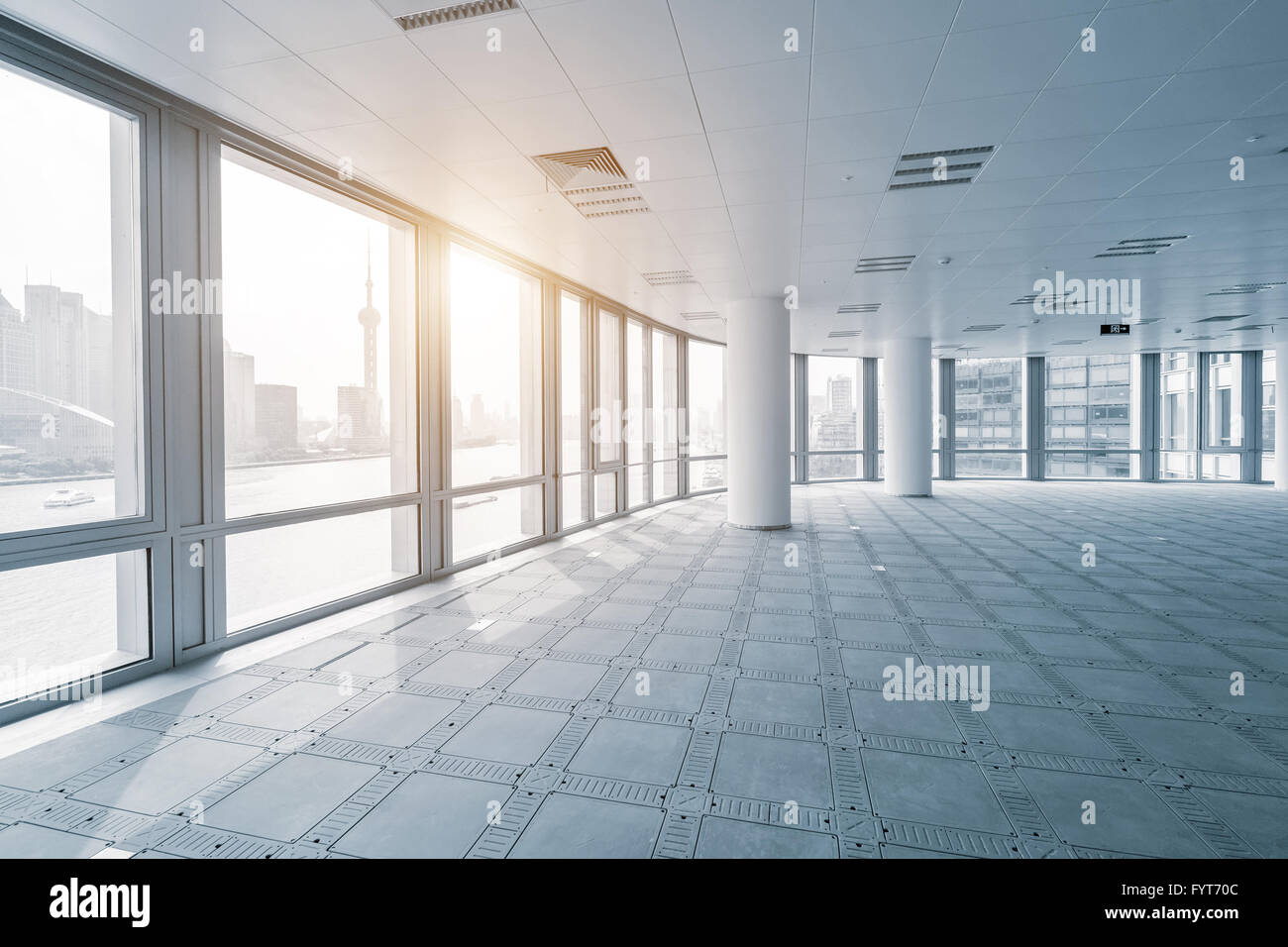 empty office room in modern office buildings Stock Photo - Alamy