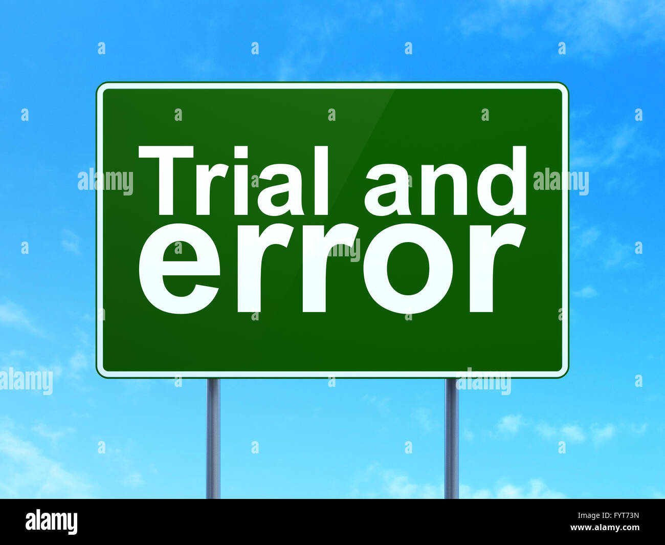 Science concept: Trial And Error on road sign background Stock Photo ...