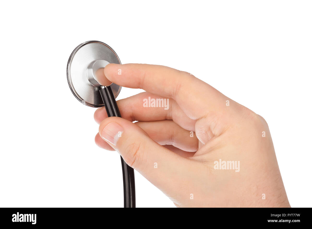 Stethoscope in hand Stock Photo - Alamy