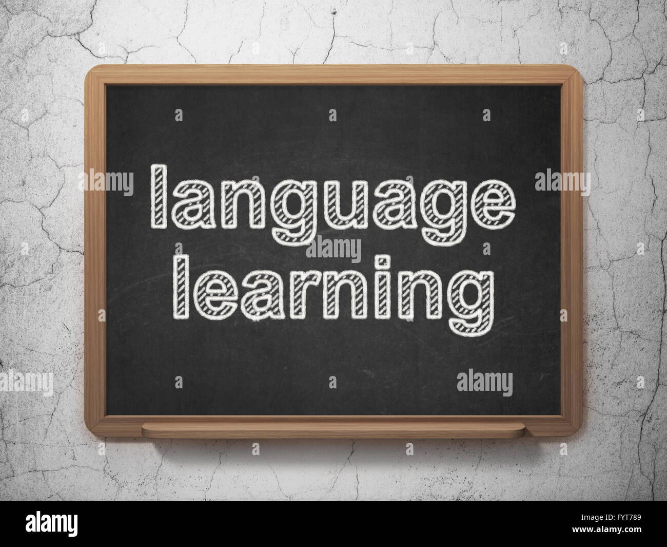 Learning concept: Language Learning on chalkboard background Stock ...
