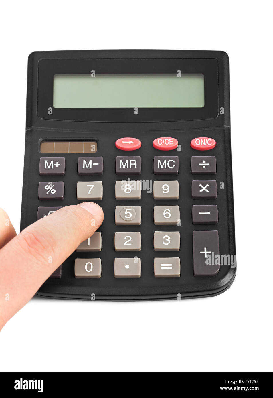 Calculating with finger numbers Cut Out Stock Images & Pictures - Alamy