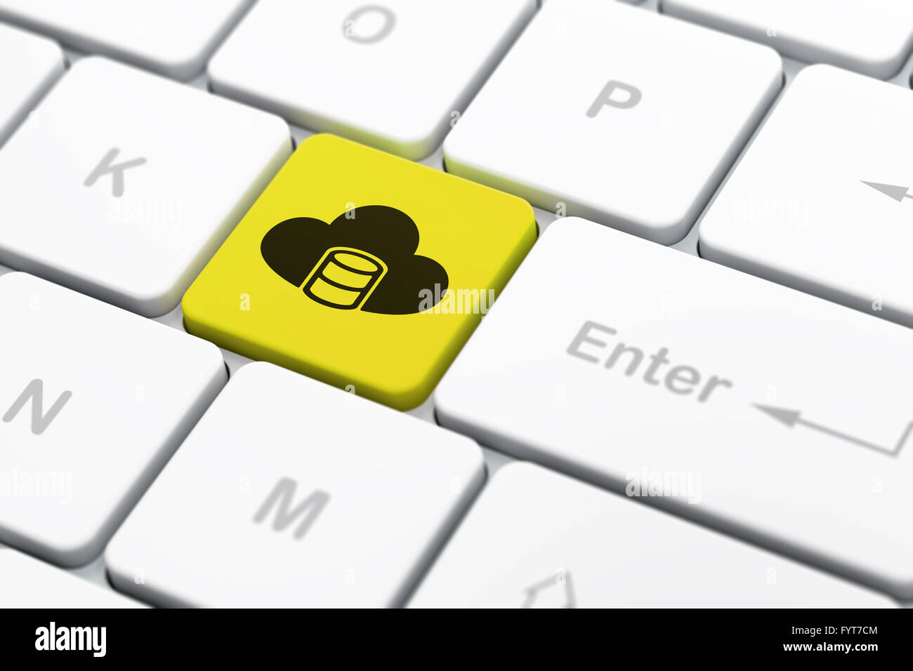 Database concept: Database With Cloud on computer keyboard background Stock Photo - Alamy