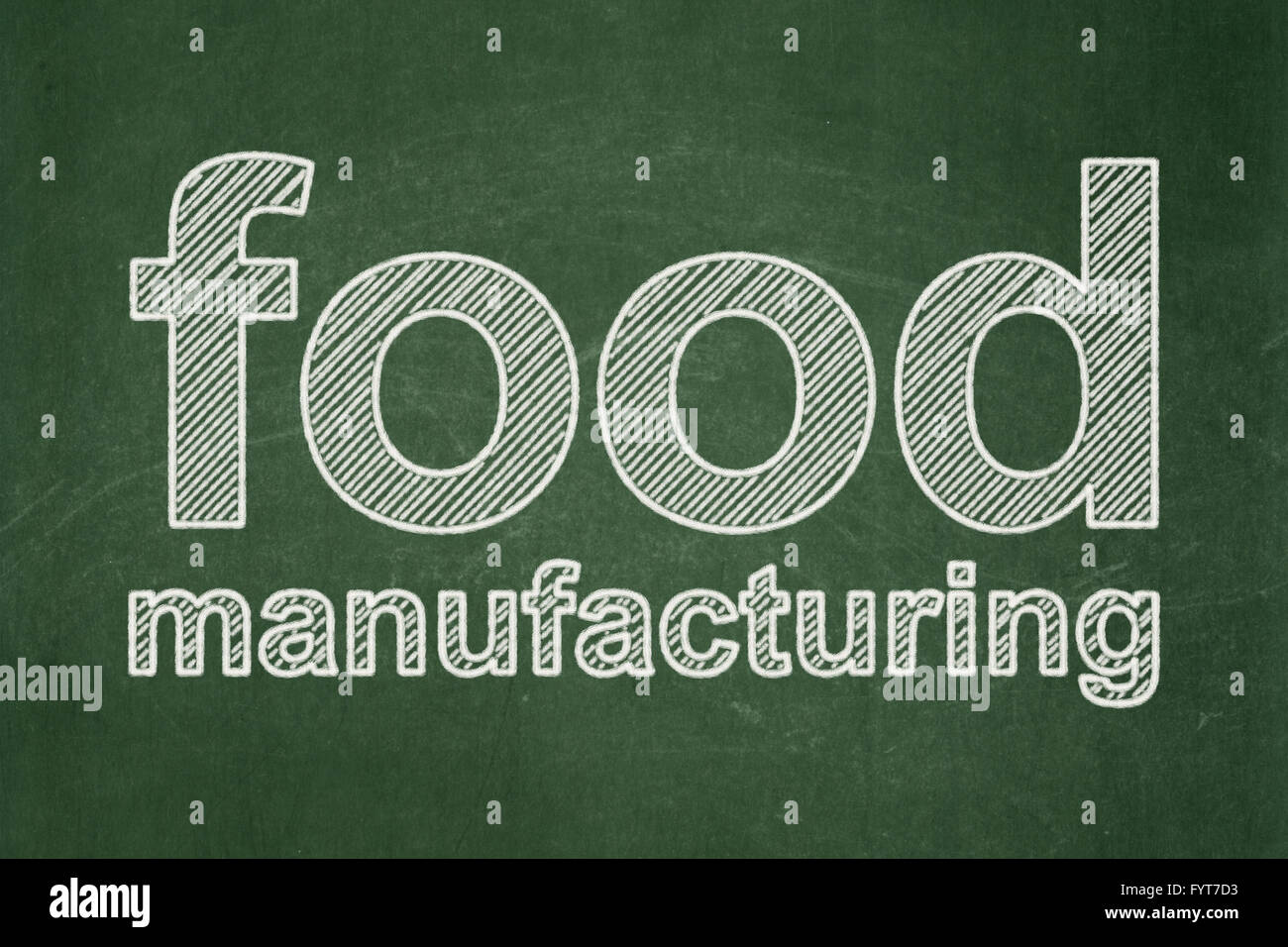 Industry concept: Food Manufacturing on chalkboard background Stock ...