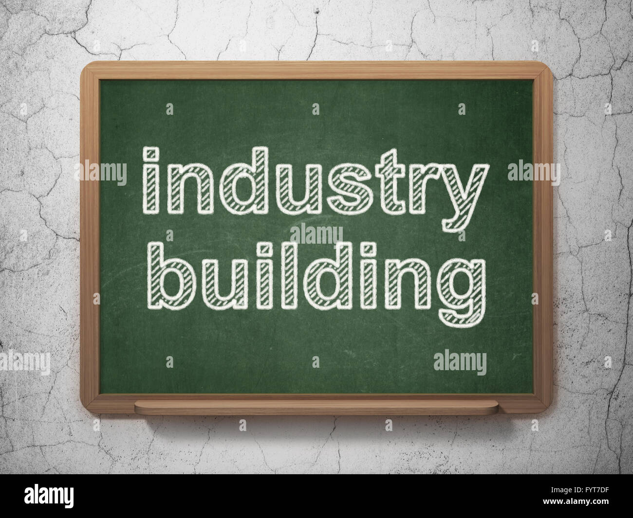 Industry concept: Industry Building on chalkboard background Stock ...