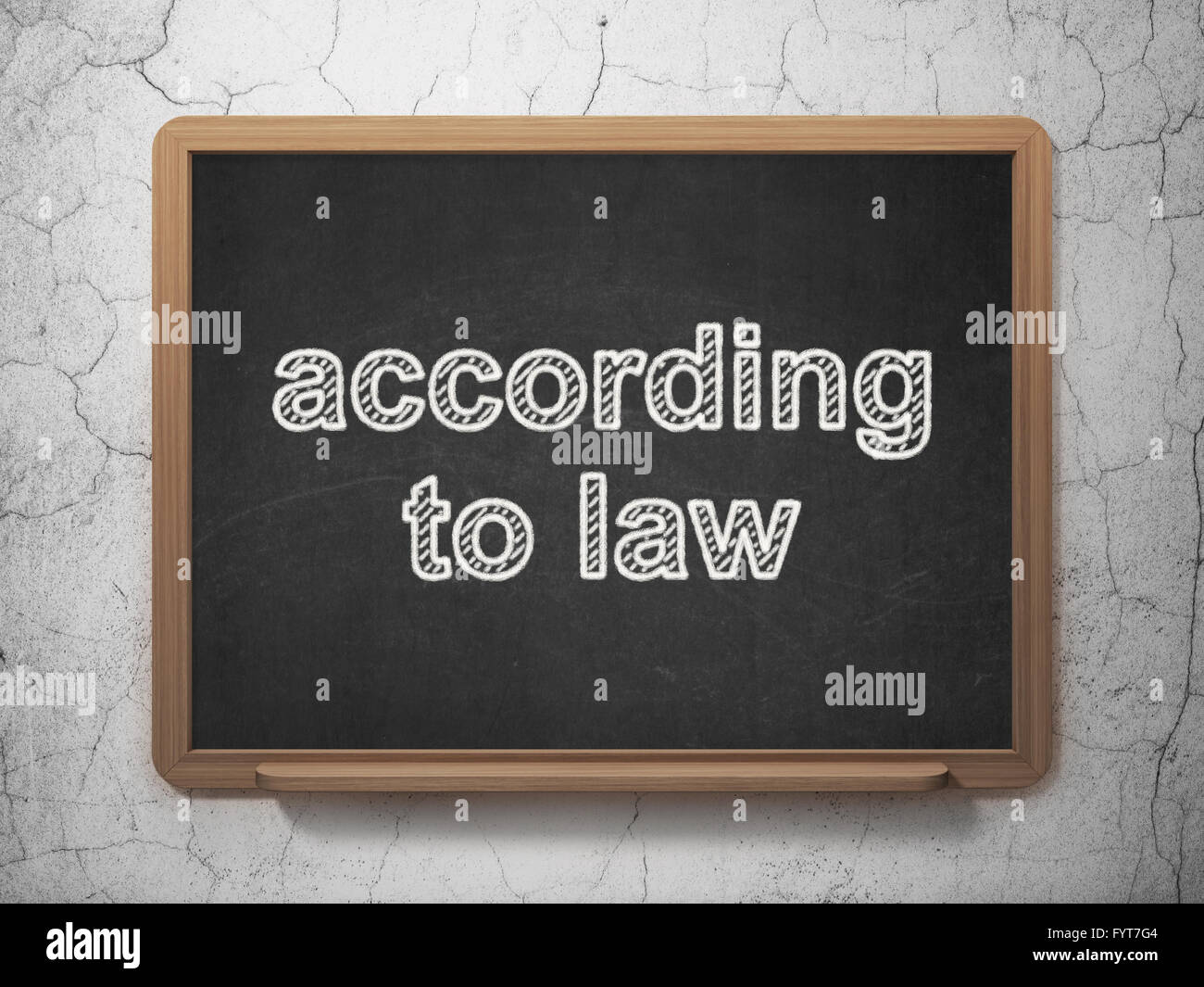 Law concept: According To Law on chalkboard background Stock Photo - Alamy