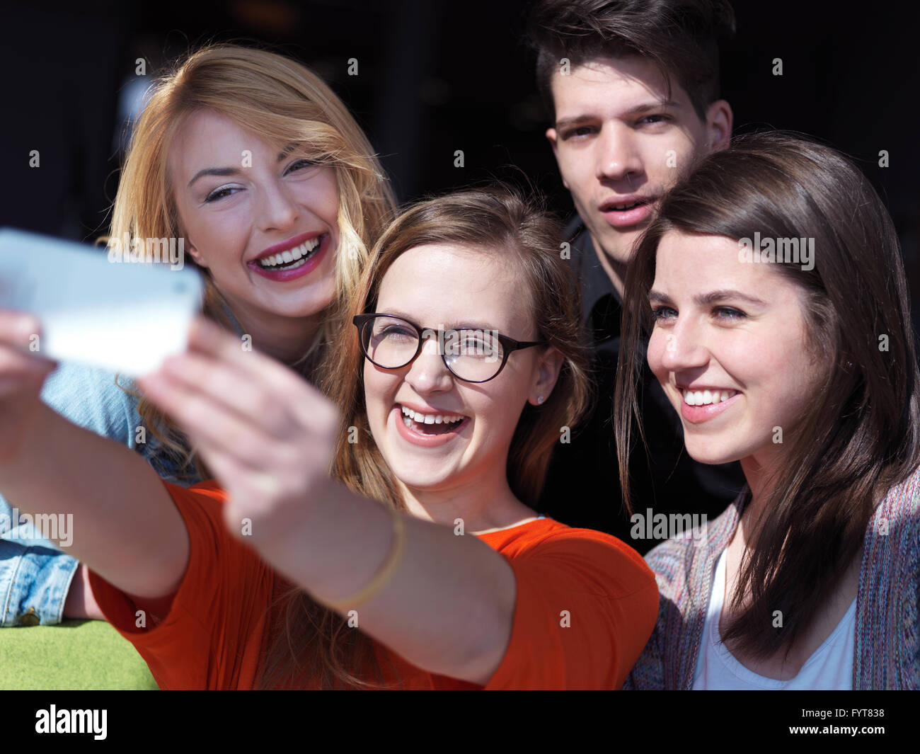 Student students taking photo portrait group picture hi-res stock ...