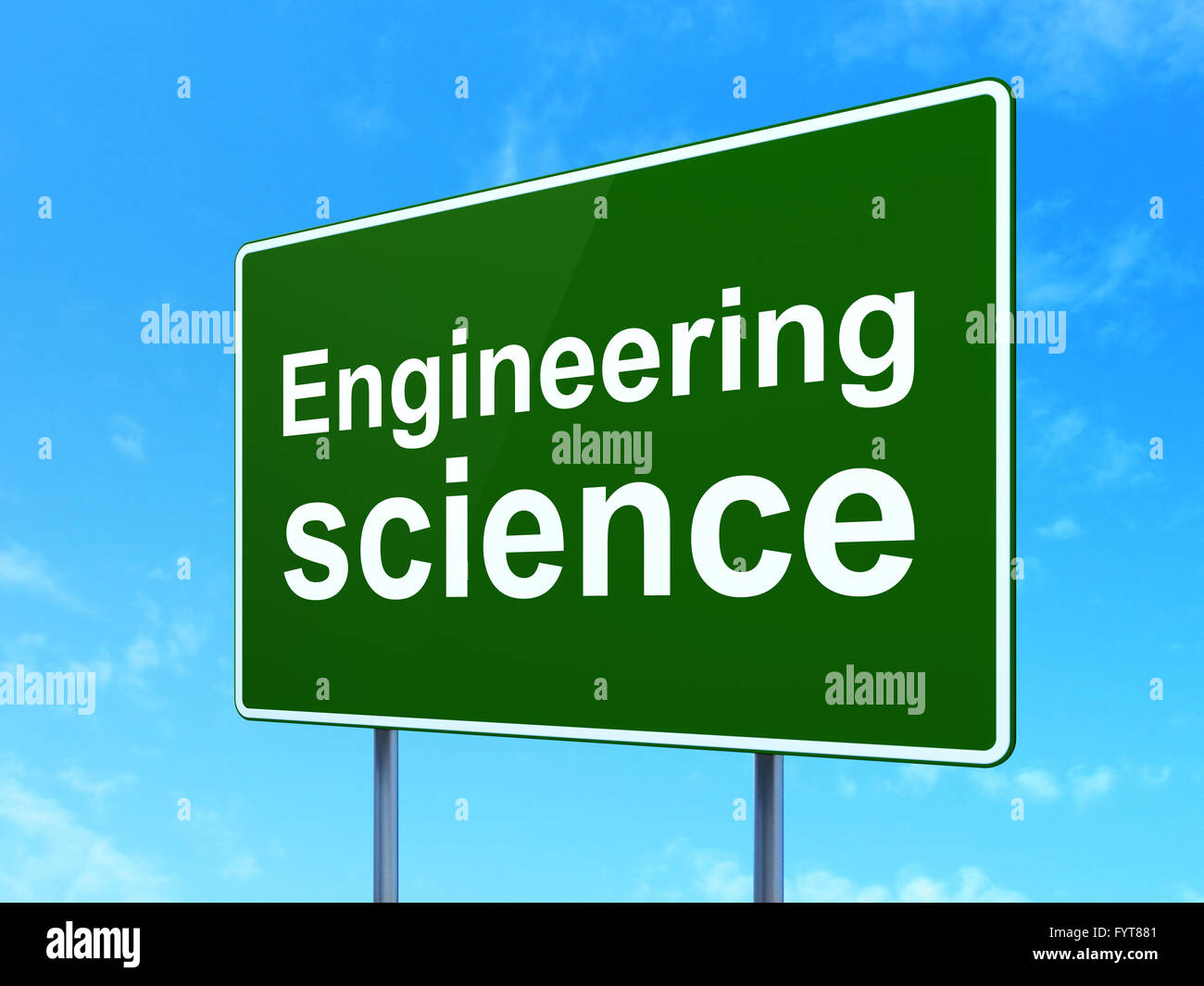 Science concept: Engineering Science on road sign background Stock ...