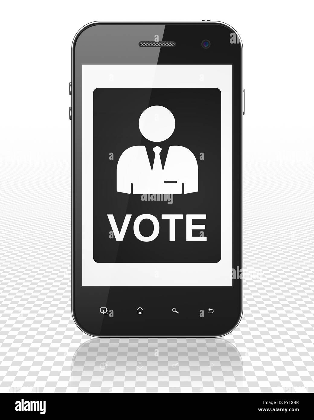 Political concept: Smartphone with Ballot on display Stock Photo - Alamy