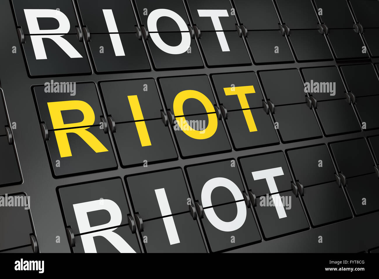Political concept: Riot on airport board background Stock Photo - Alamy