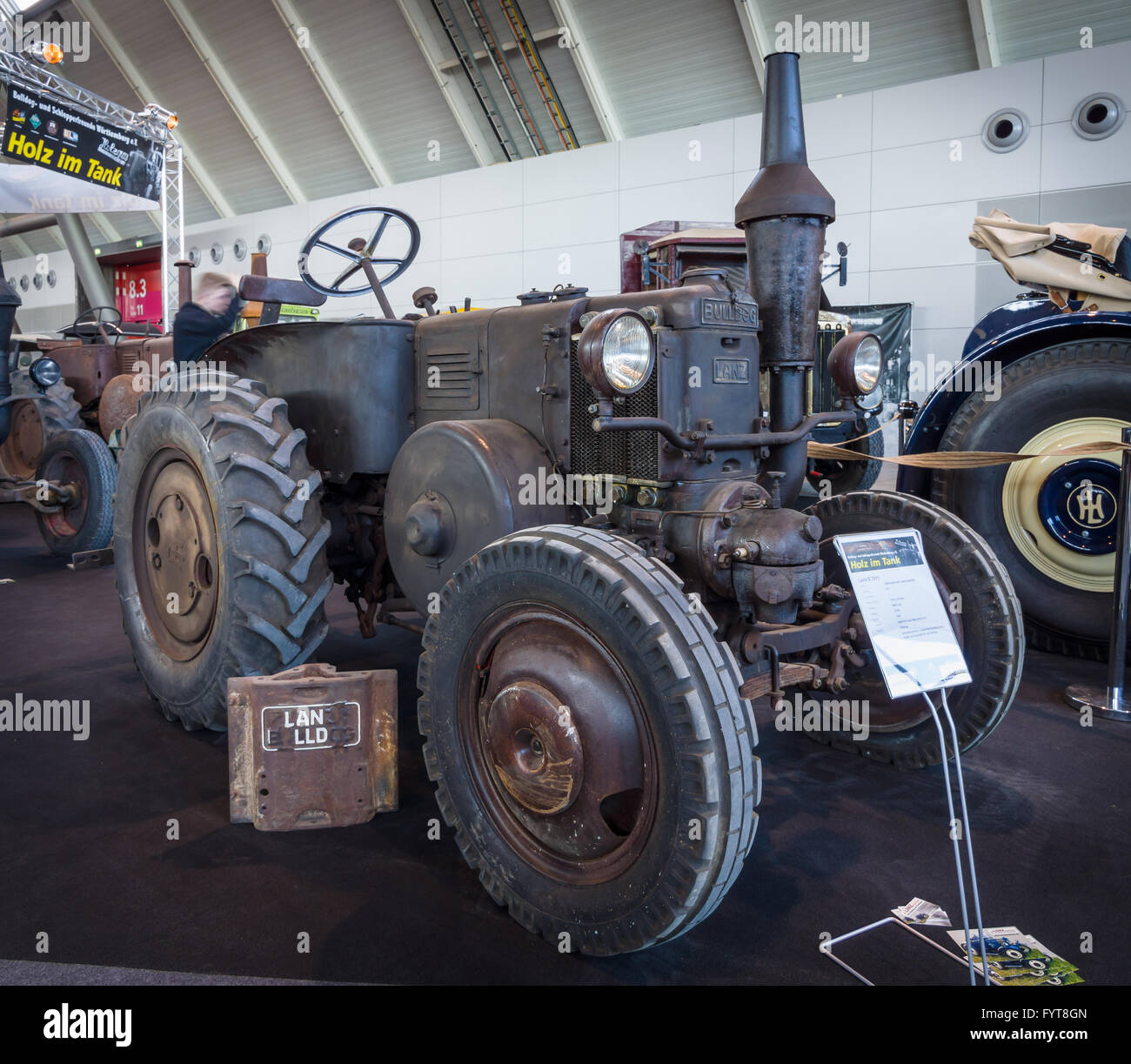 The tractor Lanz Bulldog D7511 (two-stroke, hot bulb engine ...