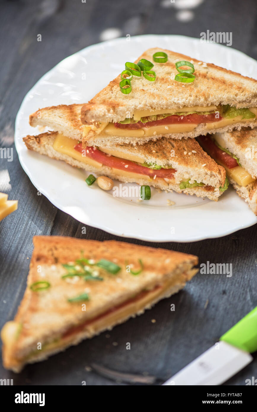 Cheese tasty sandwich Stock Photo - Alamy