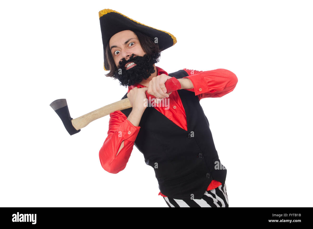 Funny pirate isolated on the white Stock Photo - Alamy