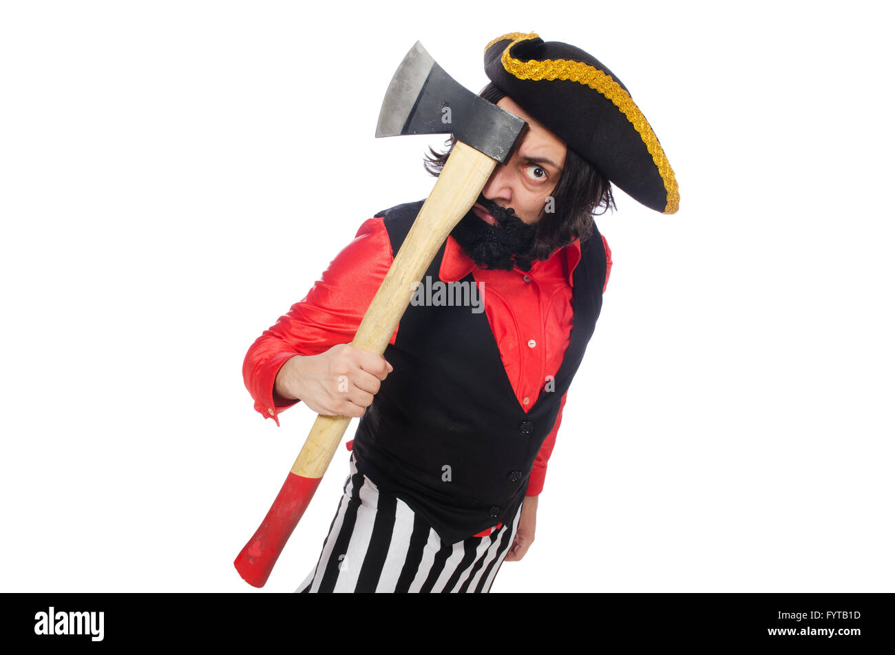 Funny pirate isolated on the white Stock Photo - Alamy