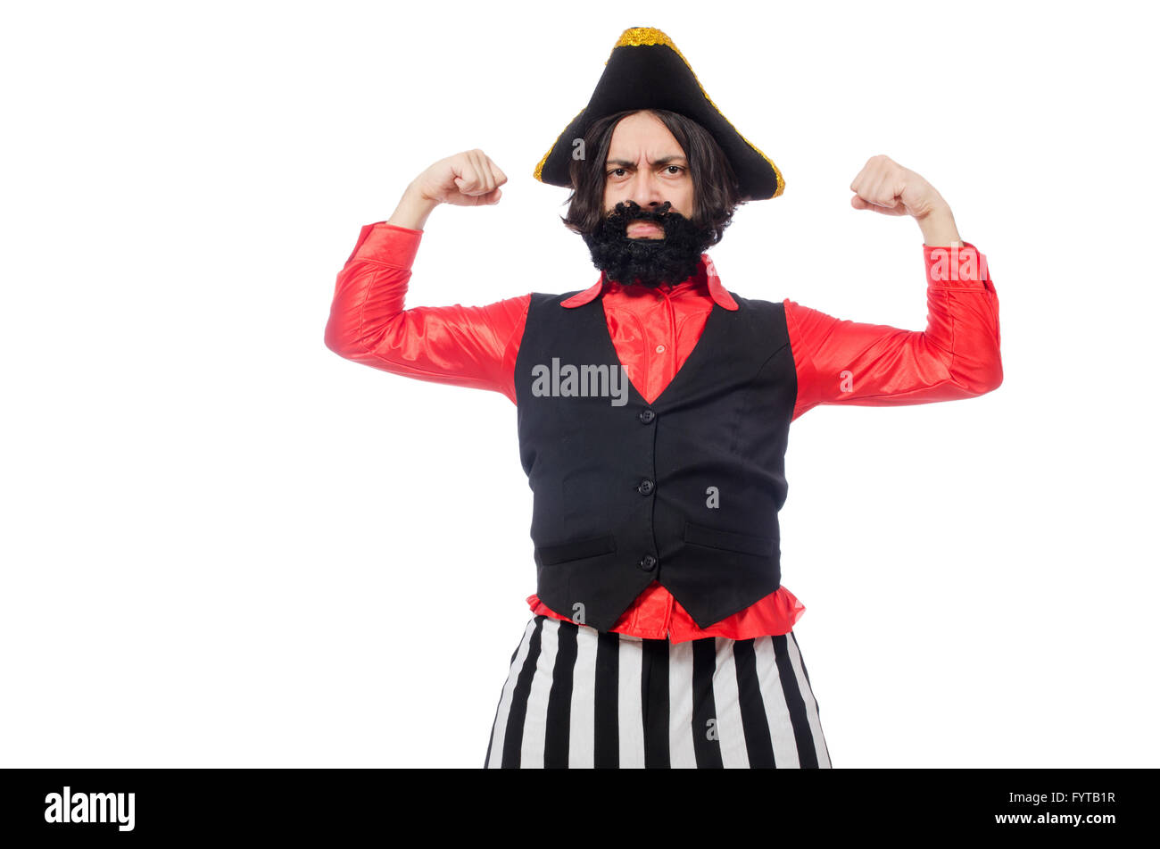 Funny pirate isolated on the white Stock Photo - Alamy
