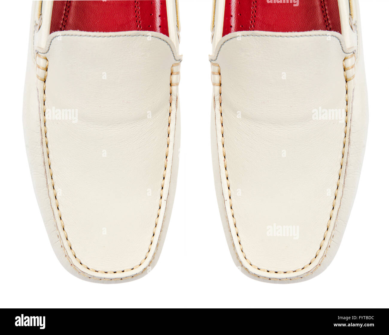 Tip of male shoes isolated on white Stock Photo - Alamy