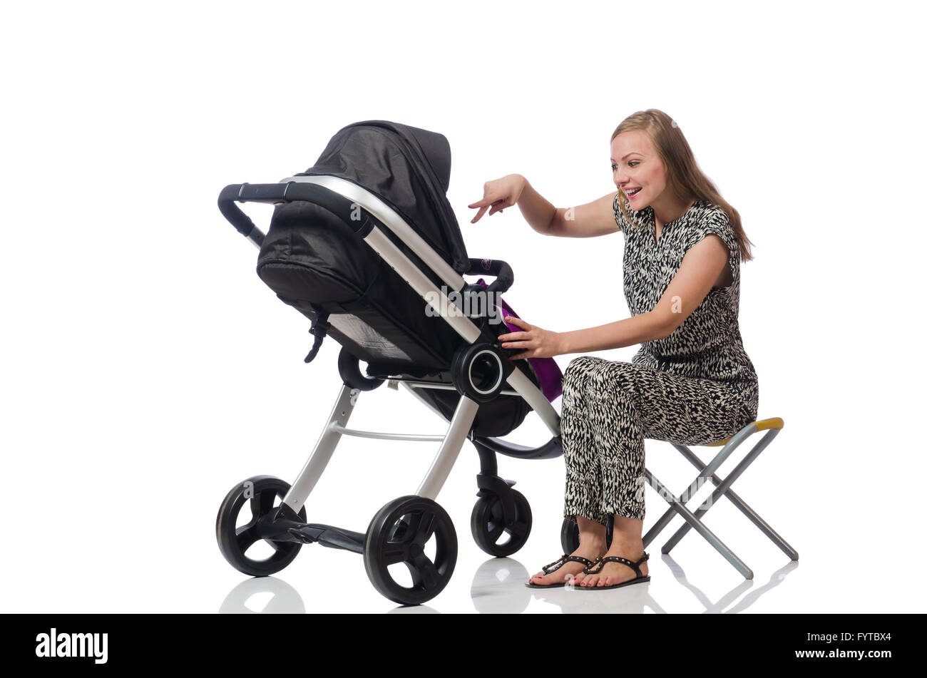 Pram pusher Cut Out Stock Images & Pictures - Alamy