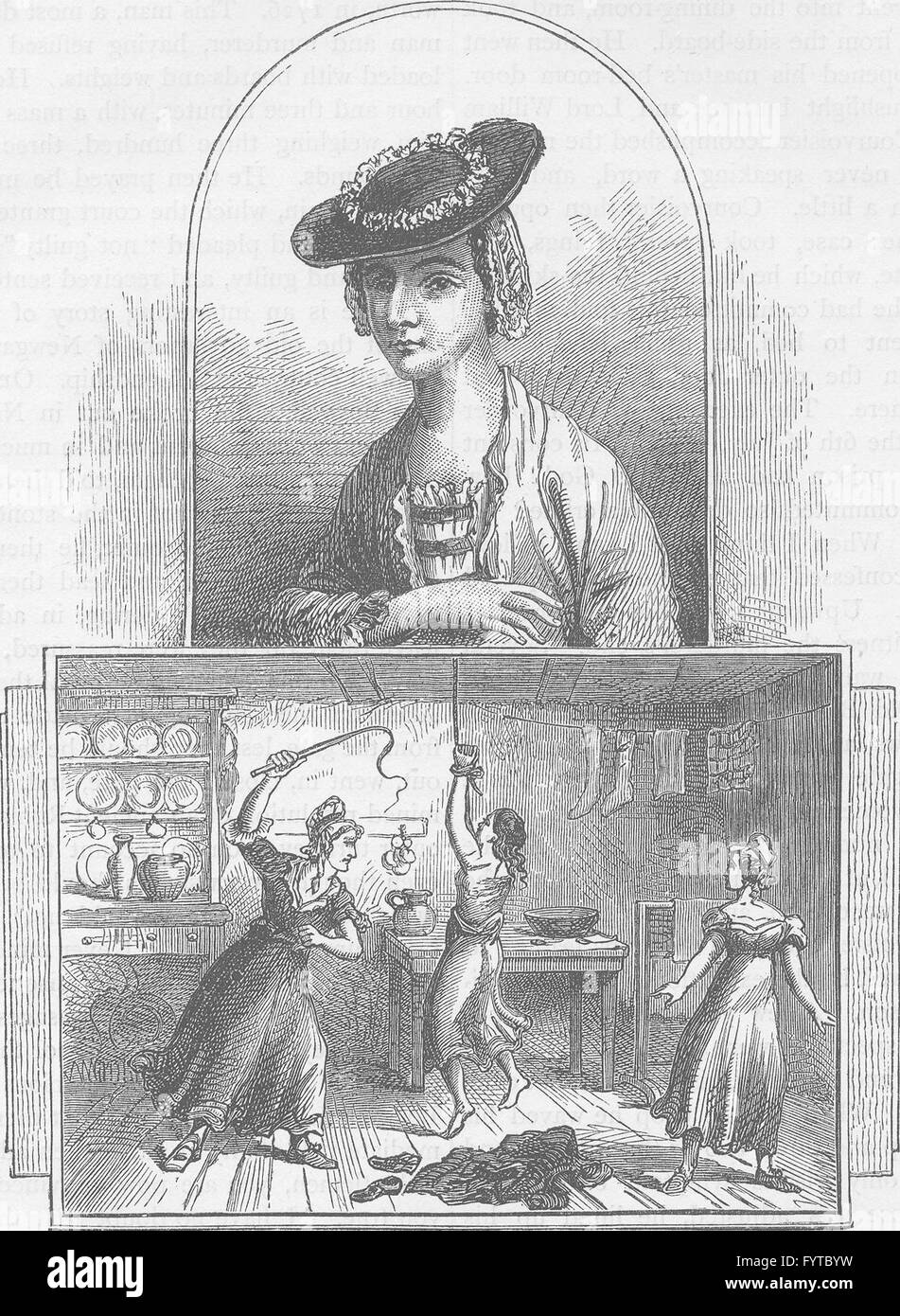 NEWGATE: Elizabeth Brownrigg. Murderers. London, antique print c1880 ...