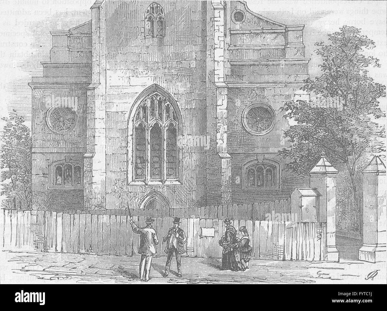 WREN CHURCHES: The West End of St.Andrew Holborn, with the Gothic arch ...
