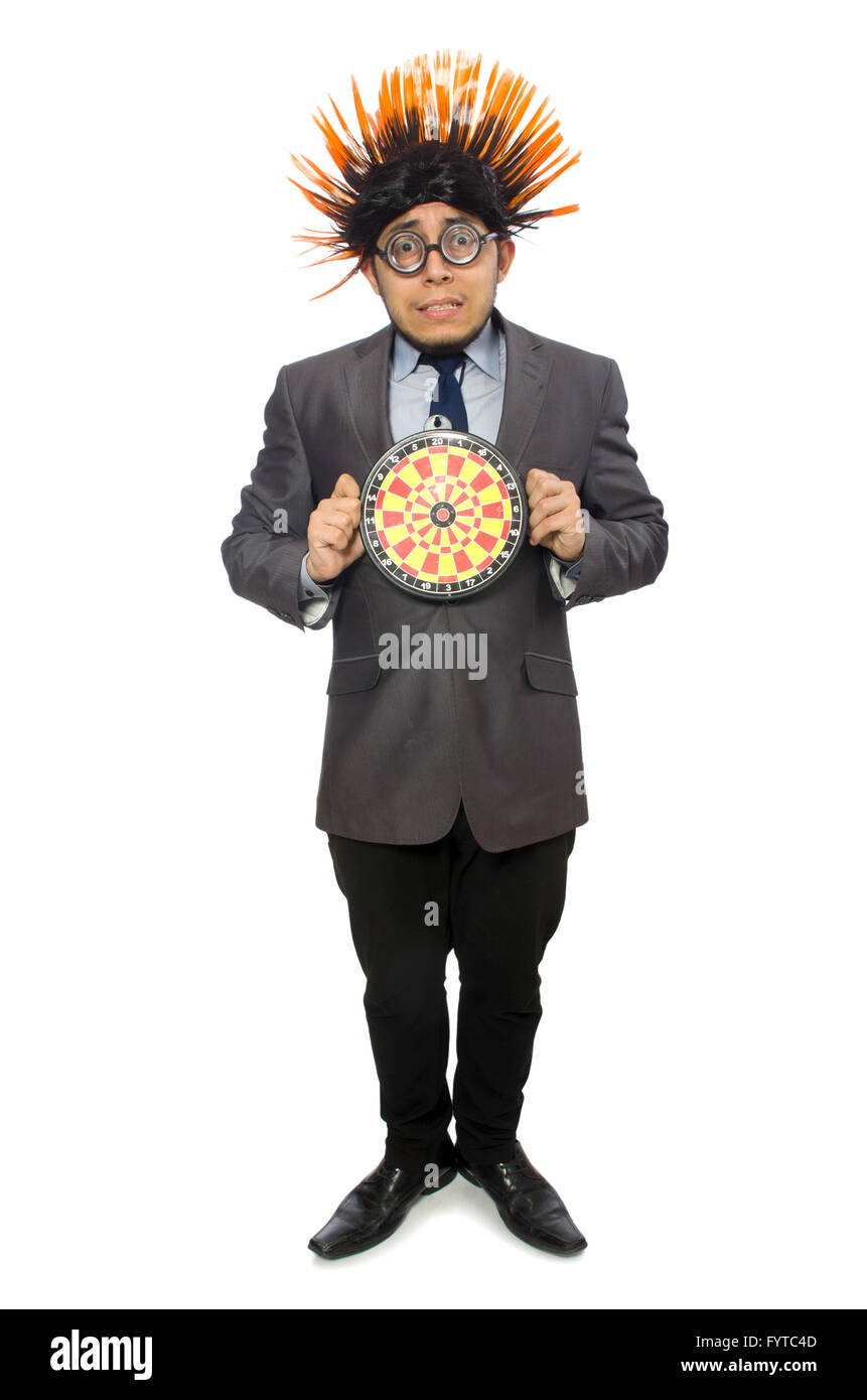 Funny man with mohawk hairstyle Stock Photo - Alamy