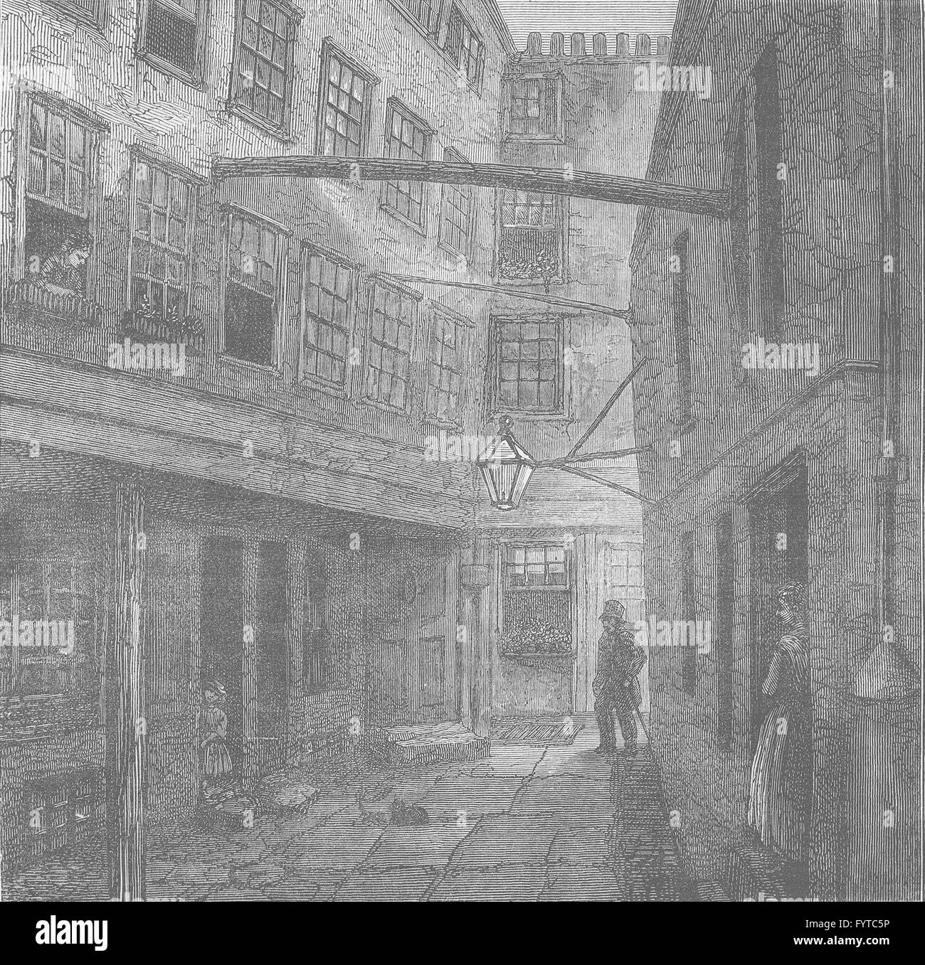 THE STRAND: Golden buildings. London, antique print c1880 Stock Photo ...