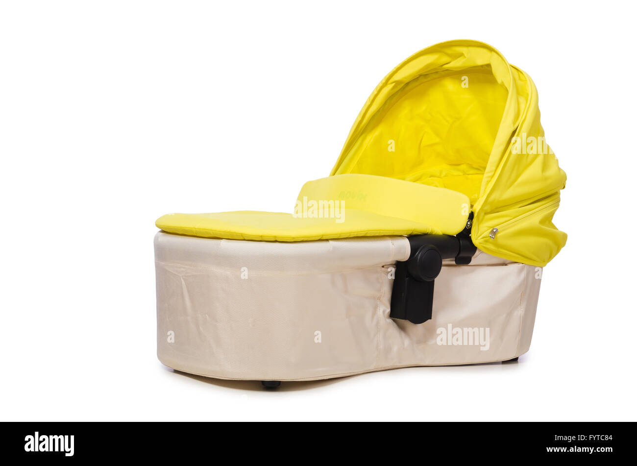 Baby carrycot isolated on white Stock Photo - Alamy