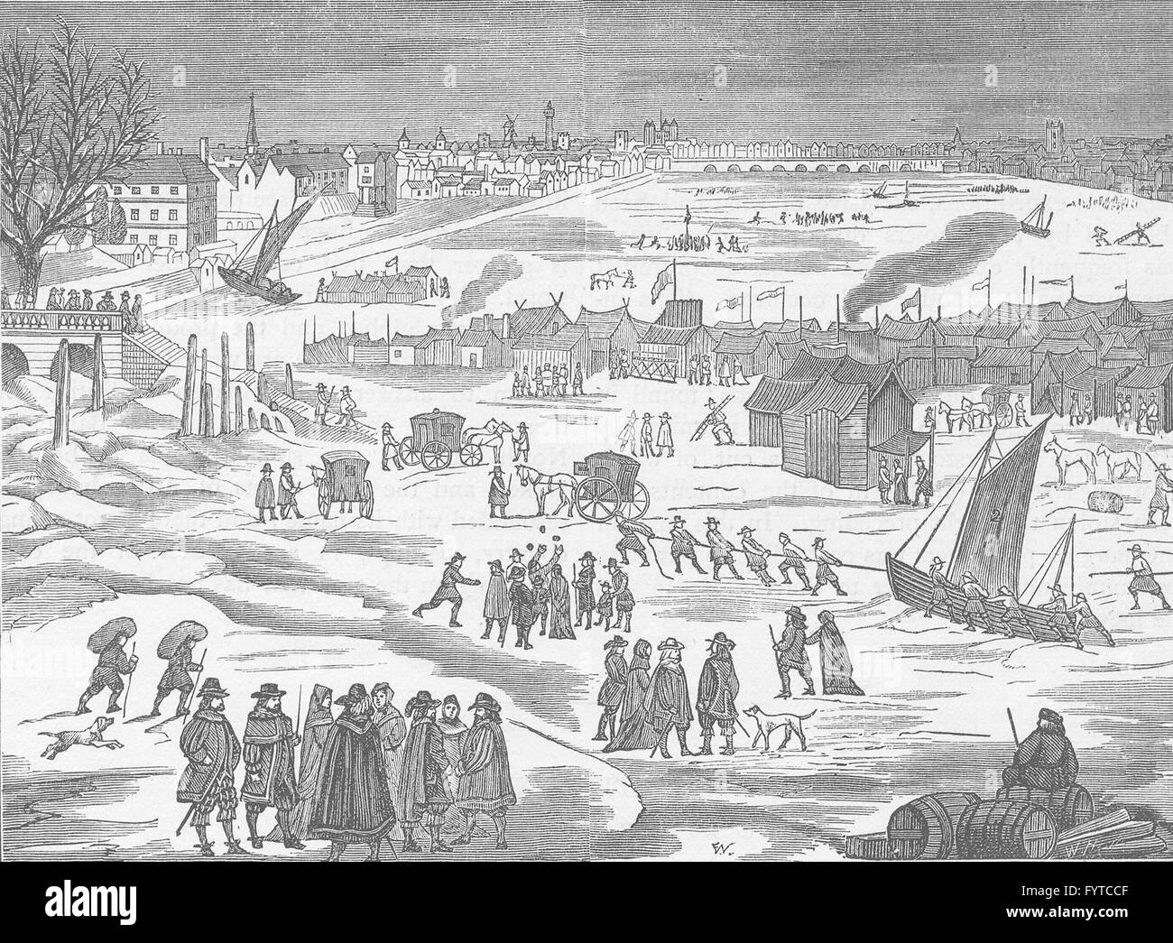 Frost fair thames hi-res stock photography and images - Alamy