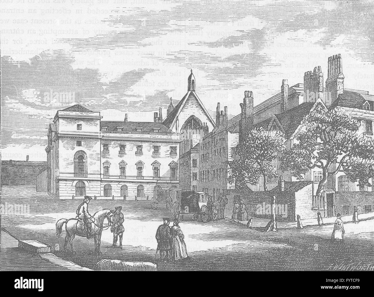 WESTMINSTER: Old Palace Yard in 1796 (from a drawing by Miller). London ...
