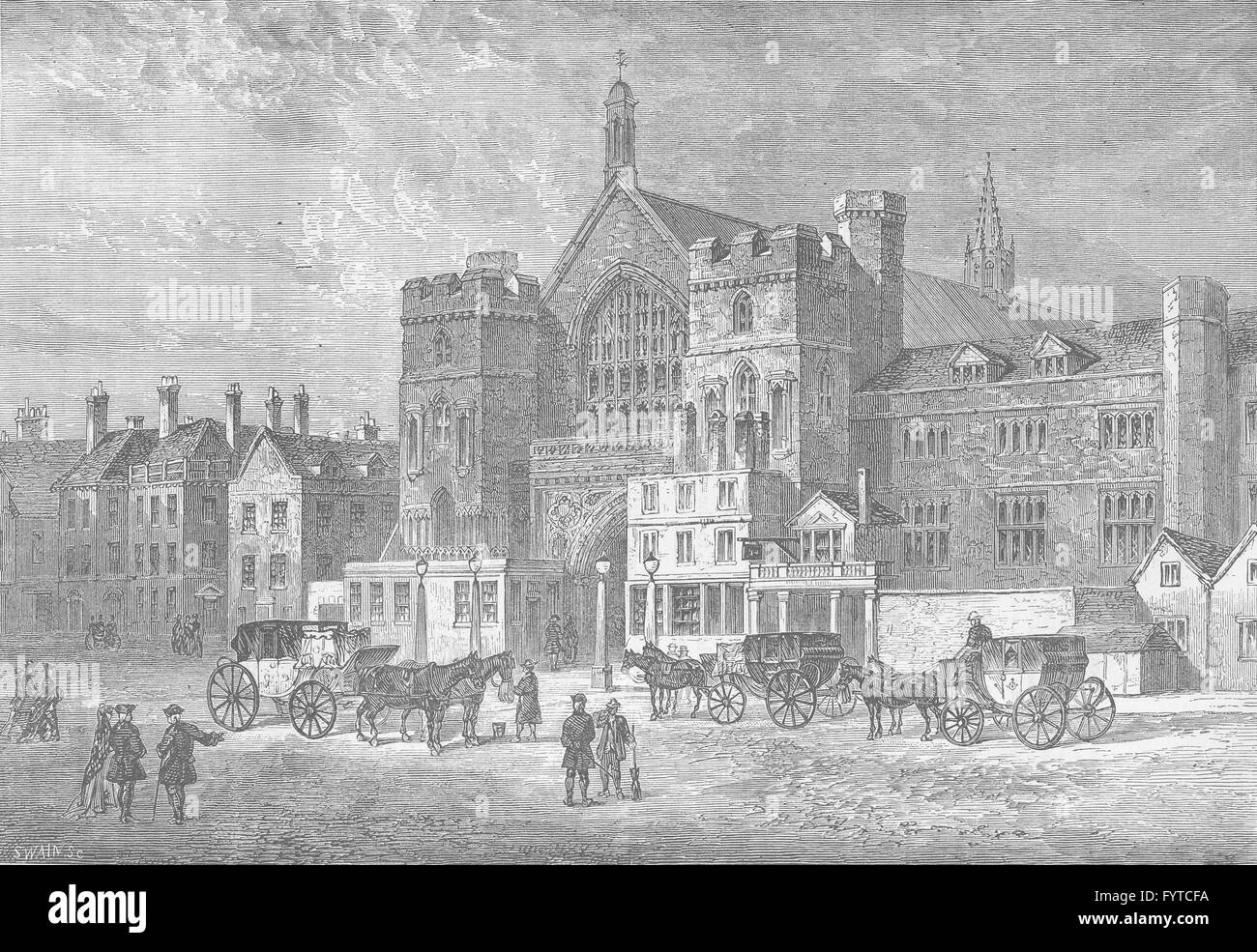 WESTMINSTER: Westminster Hall in 1808. London, antique print c1880 ...