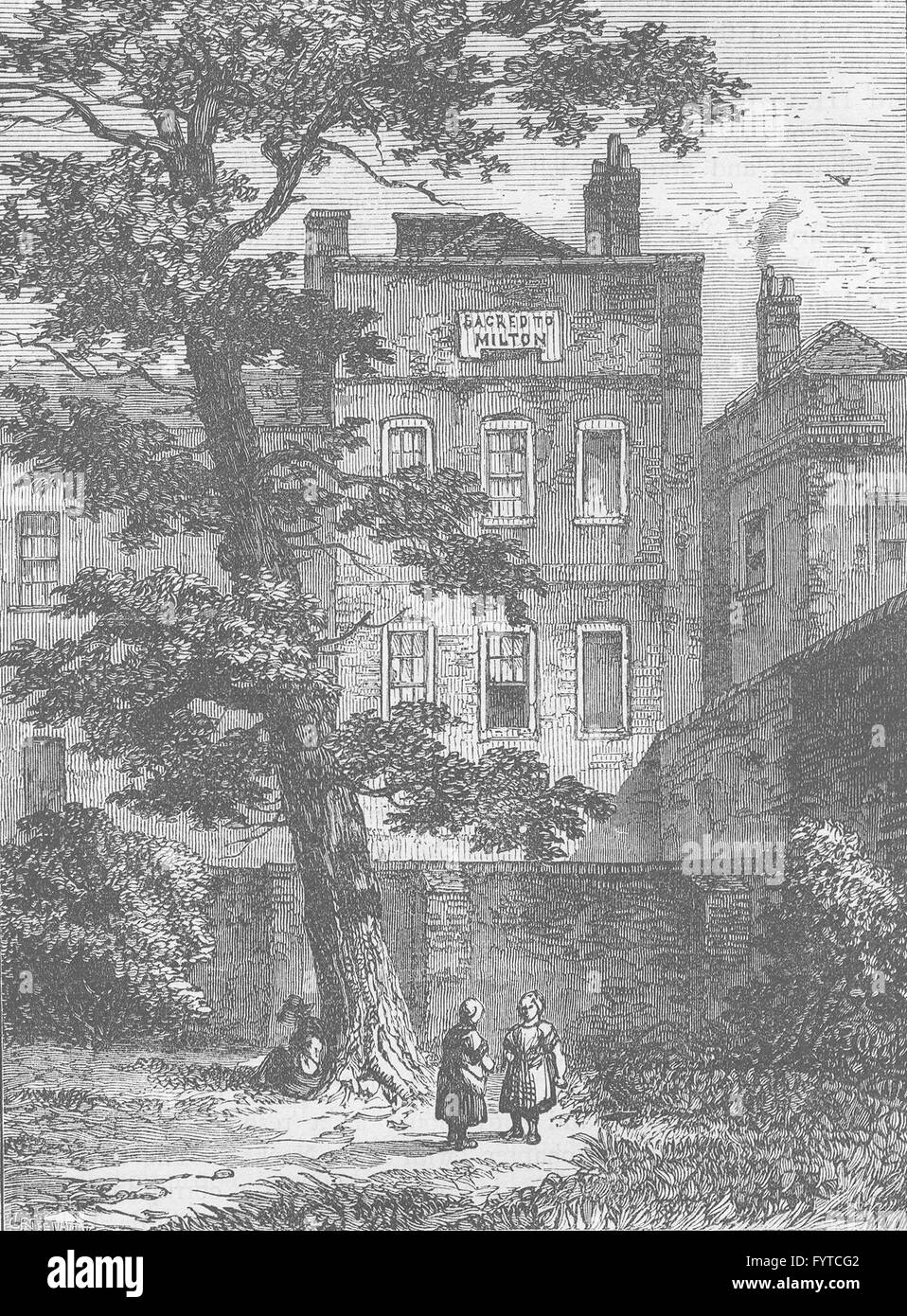 WESTMINSTER: Milton's House (from a drawing by F. W. Archer). London ...