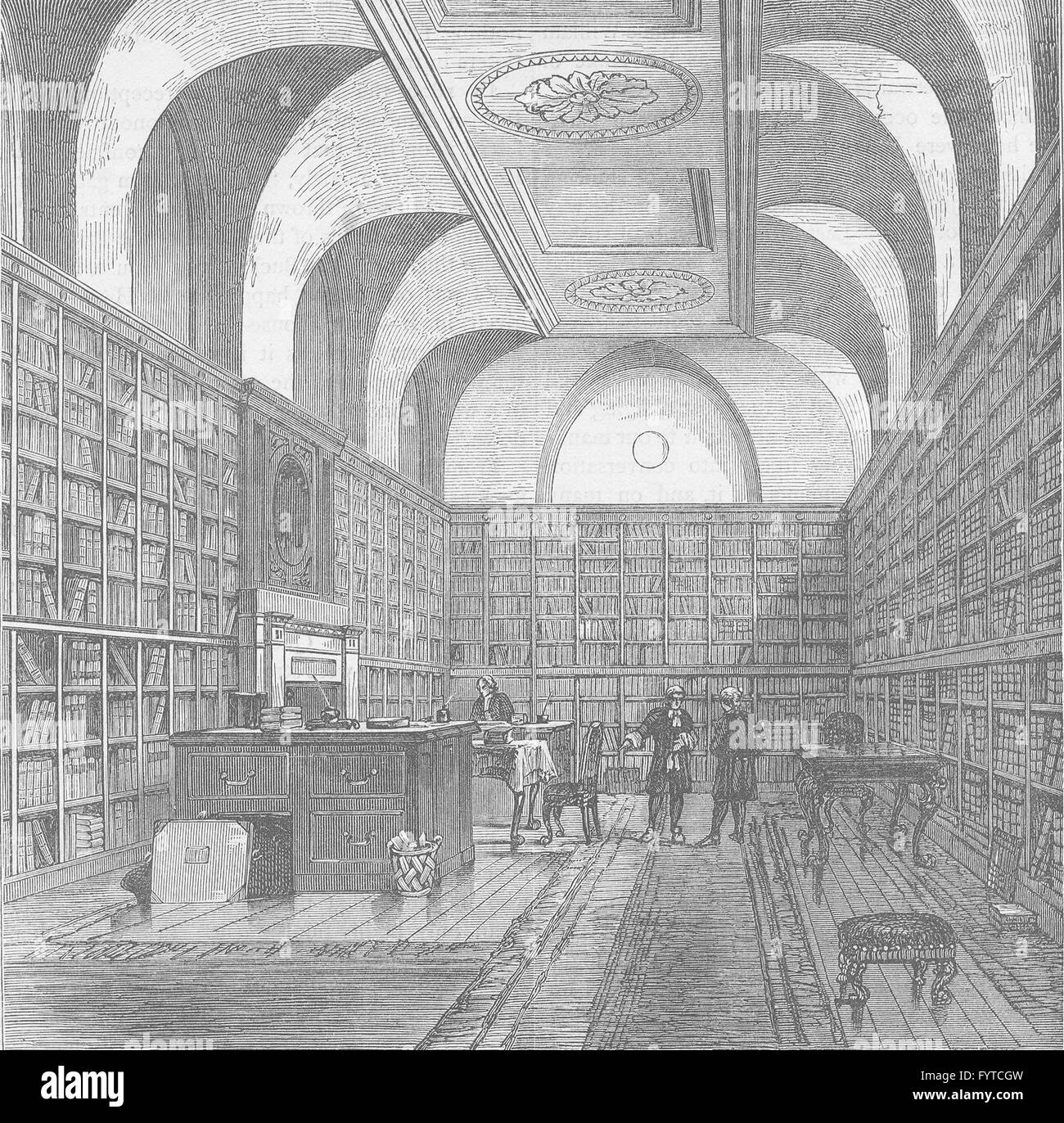 BUCKINGHAM PALACE: The King's library, Buckingham House, 1775. London ...