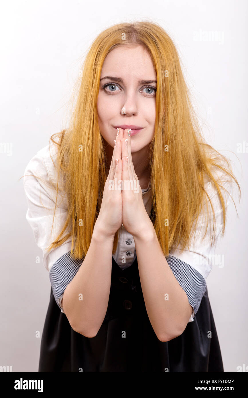 Praying pose hi-res stock photography and images - Alamy