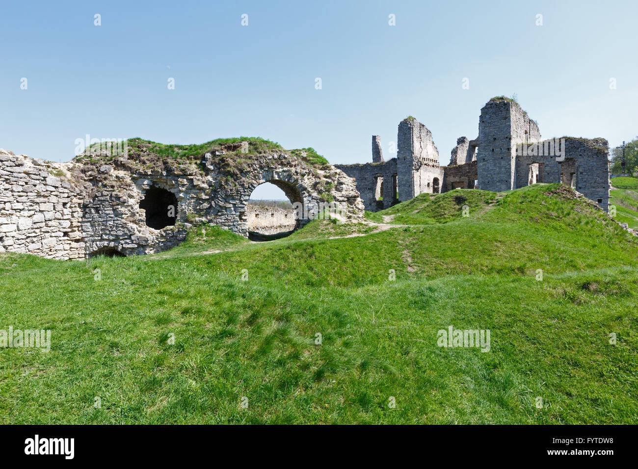 The ruins of a medieval castle Stock Photo - Alamy
