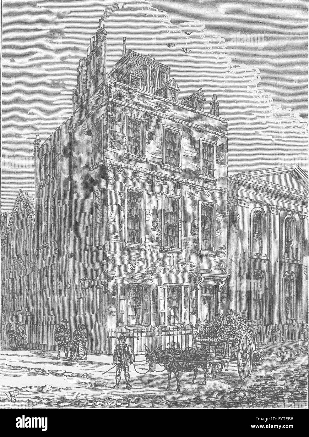 Isaac newton house Black and White Stock Photos & Images - Alamy