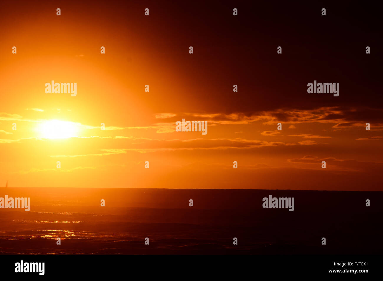 Beautiful Colored Sunset Stock Photo - Alamy