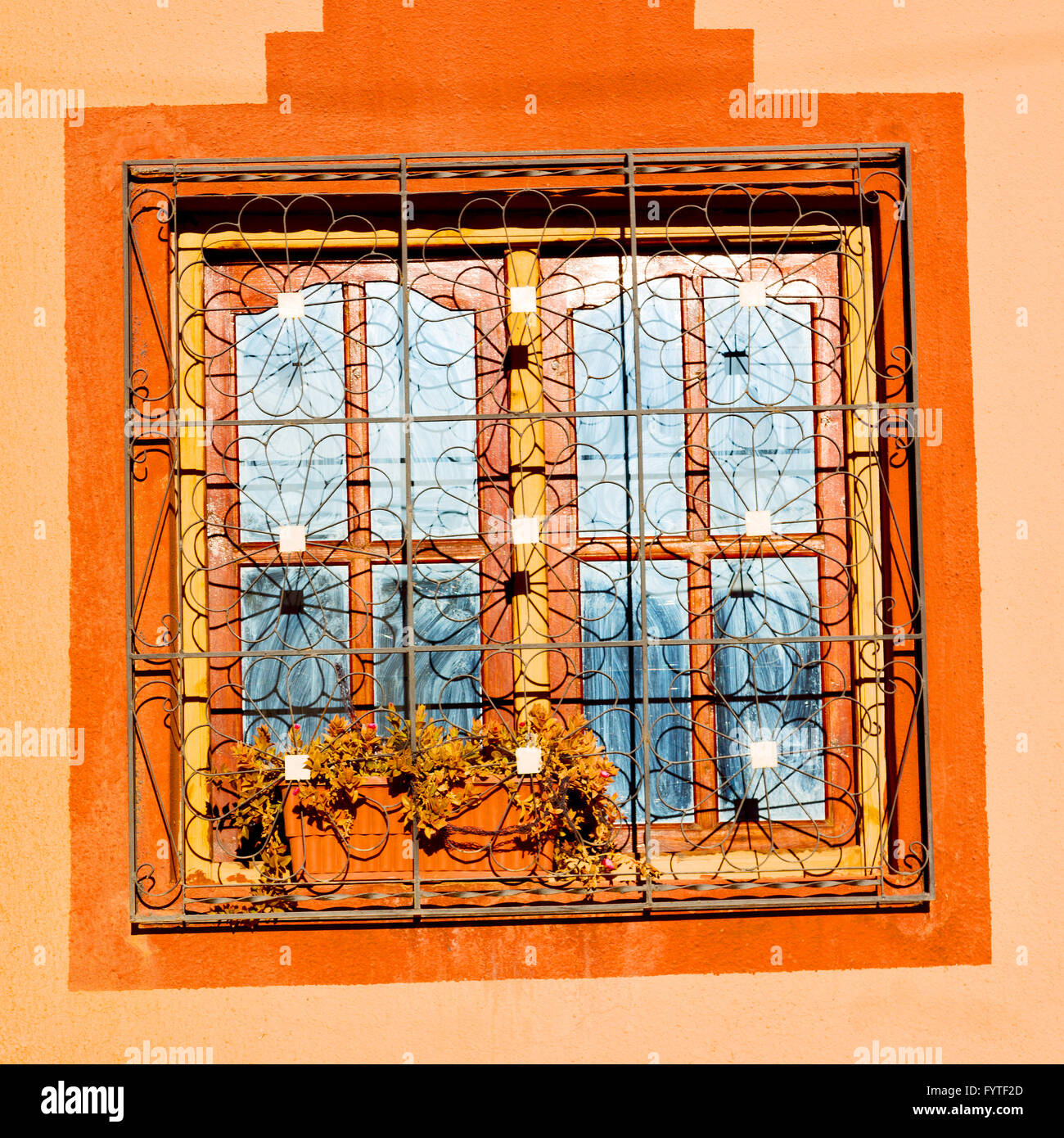 window in morocco africa old construction and brown wall Stock Photo ...