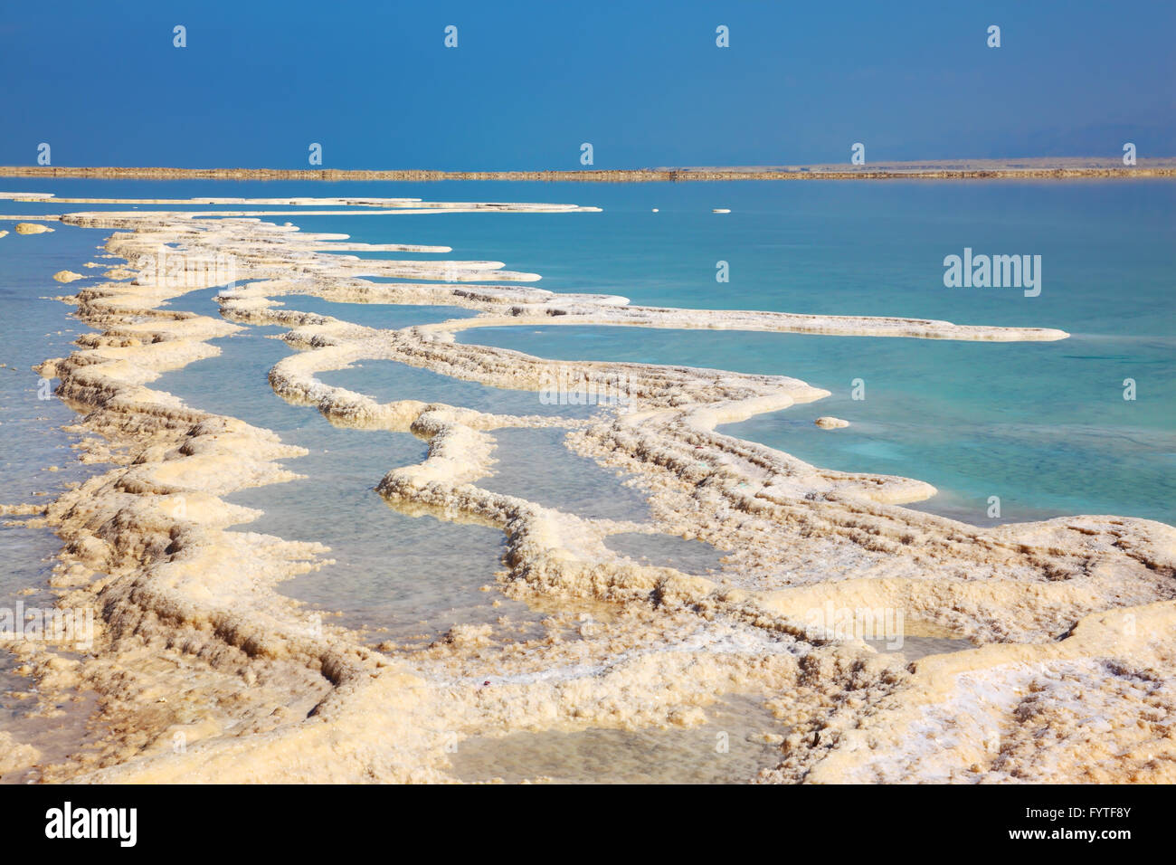 Salt formed long paths Stock Photo - Alamy