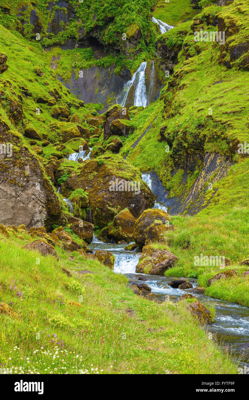 Picturesque cascade step falls Stock Photo - Alamy