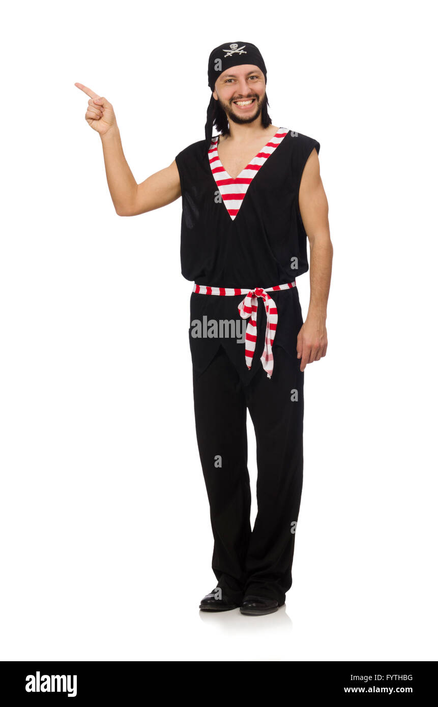 Man pirate isolated on the white background Stock Photo - Alamy
