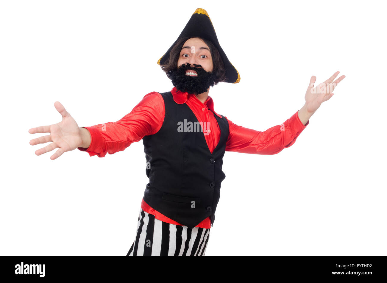 Funny pirate isolated on the white Stock Photo - Alamy
