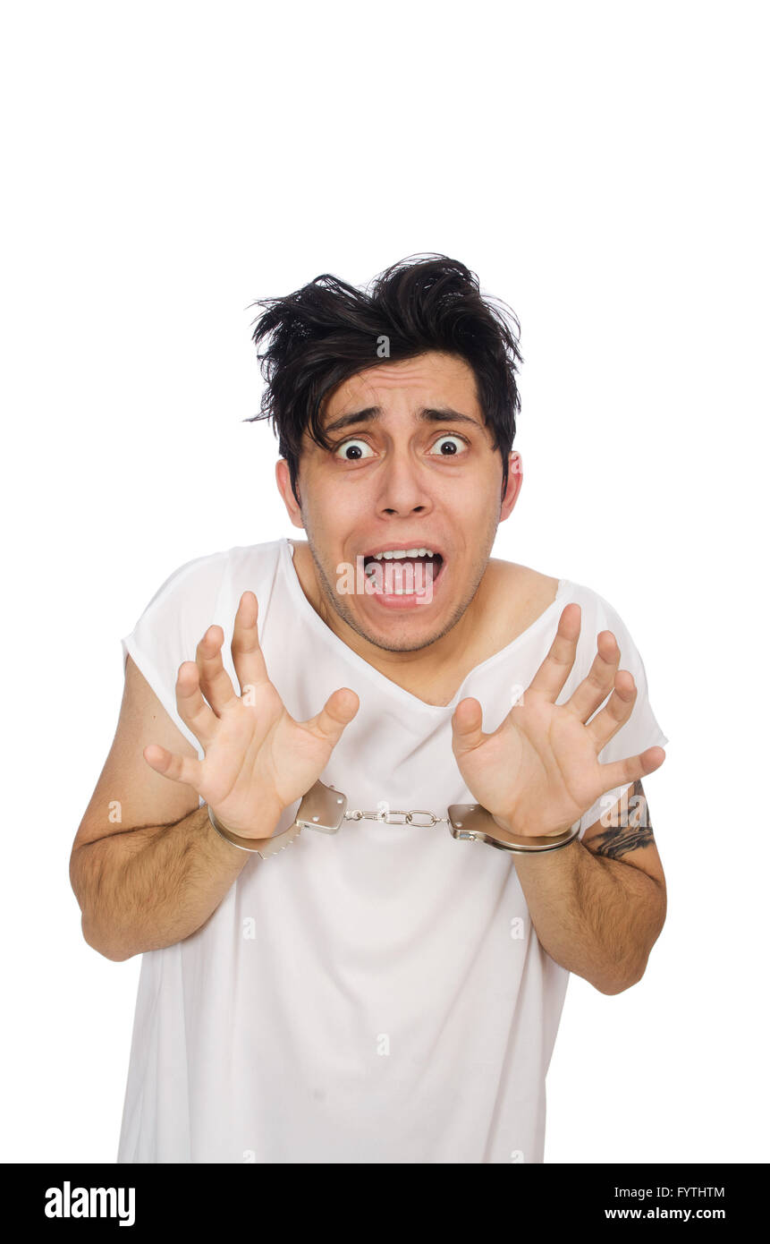 Funny man suffering from mental disorder Stock Photo - Alamy