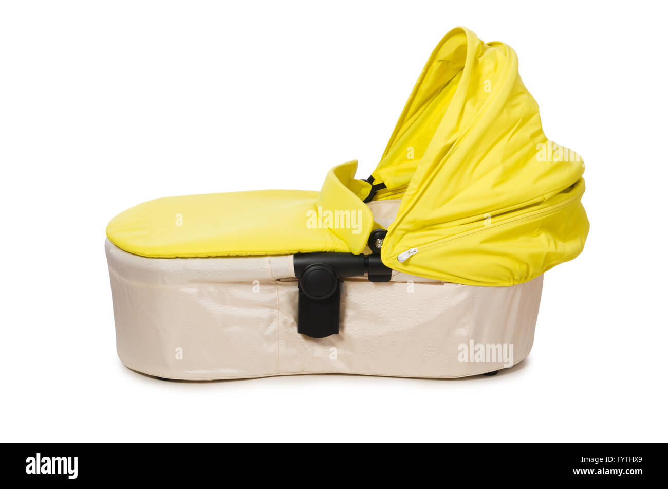 Baby carrycot isolated on white Stock Photo - Alamy