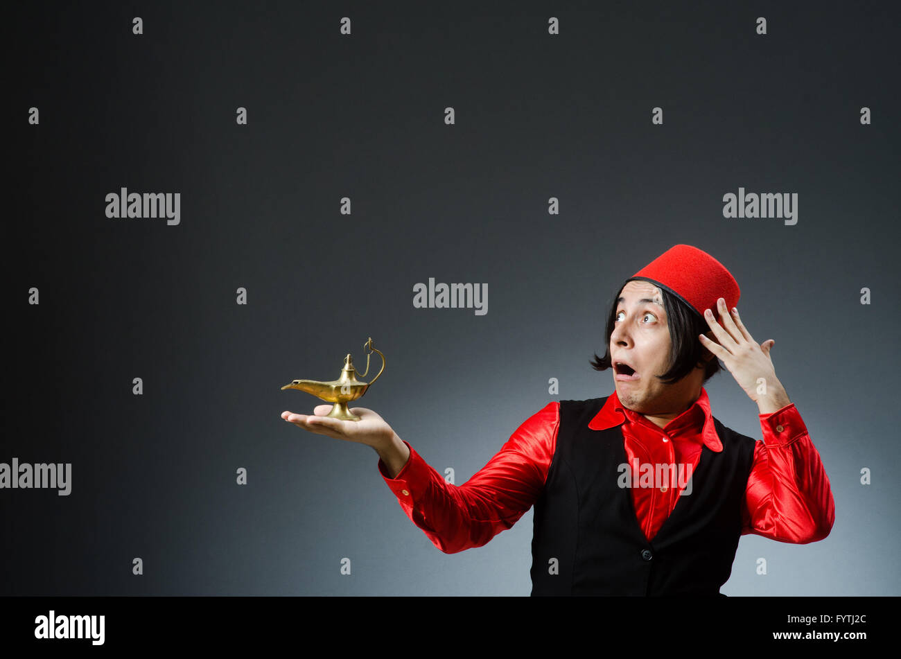Man wearing red fez hat Stock Photo - Alamy