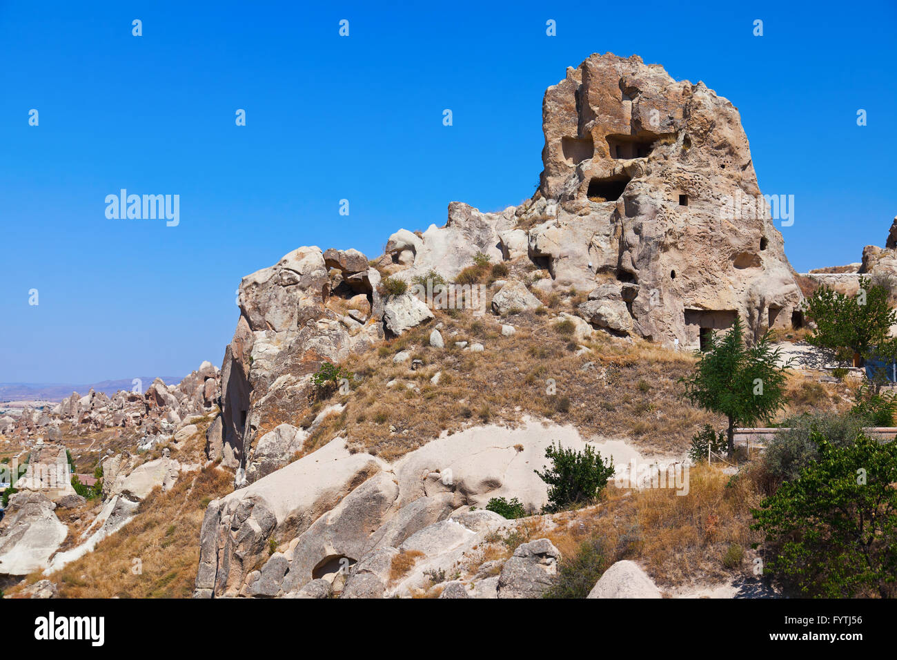 Cave city in Cappadocia Turkey Stock Photo - Alamy