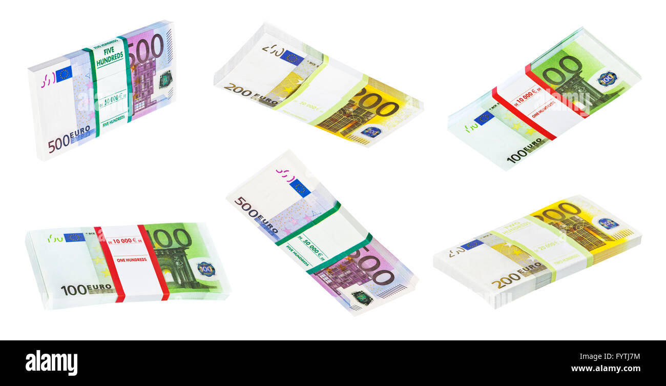 Money packs set Stock Photo - Alamy