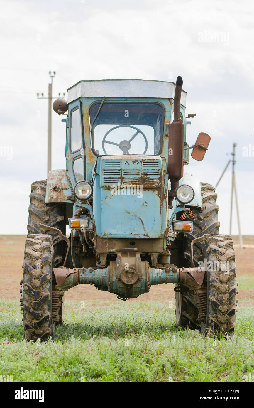Front view of tractor T-40 Stock Photo - Alamy