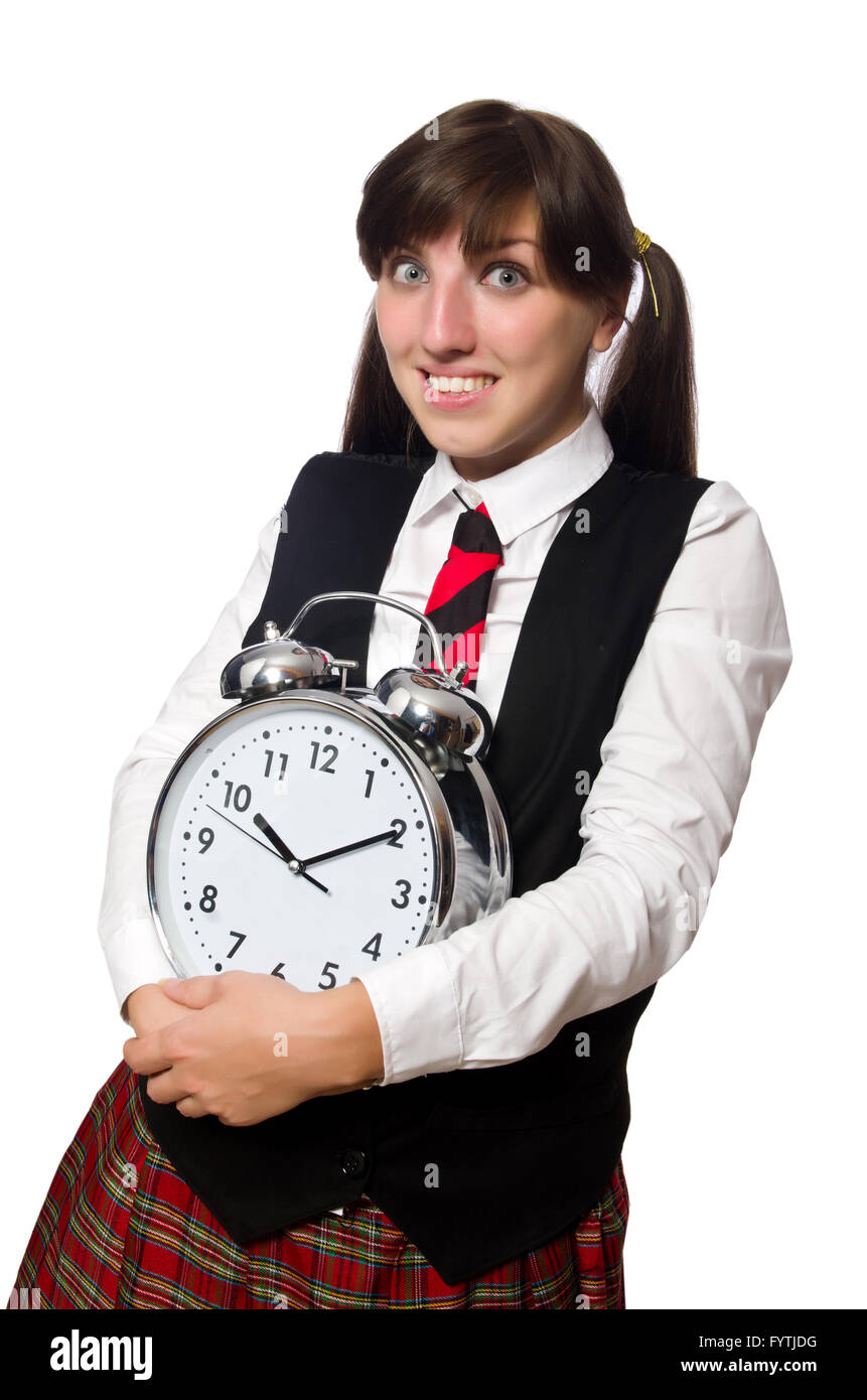 Funny nerd student isolated on white Stock Photo - Alamy