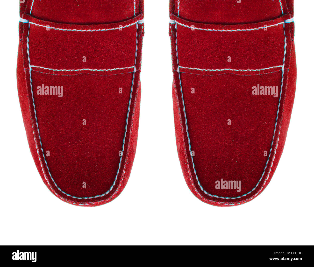 Tip of male shoes isolated on white Stock Photo - Alamy