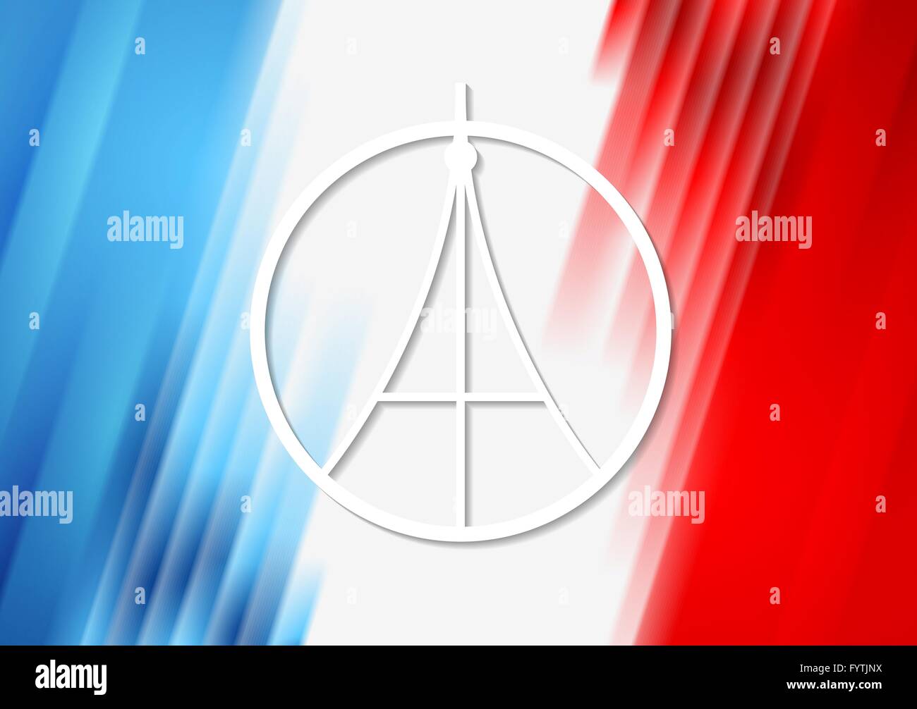 Eiffel tower with france flag colors hi-res stock photography and ...