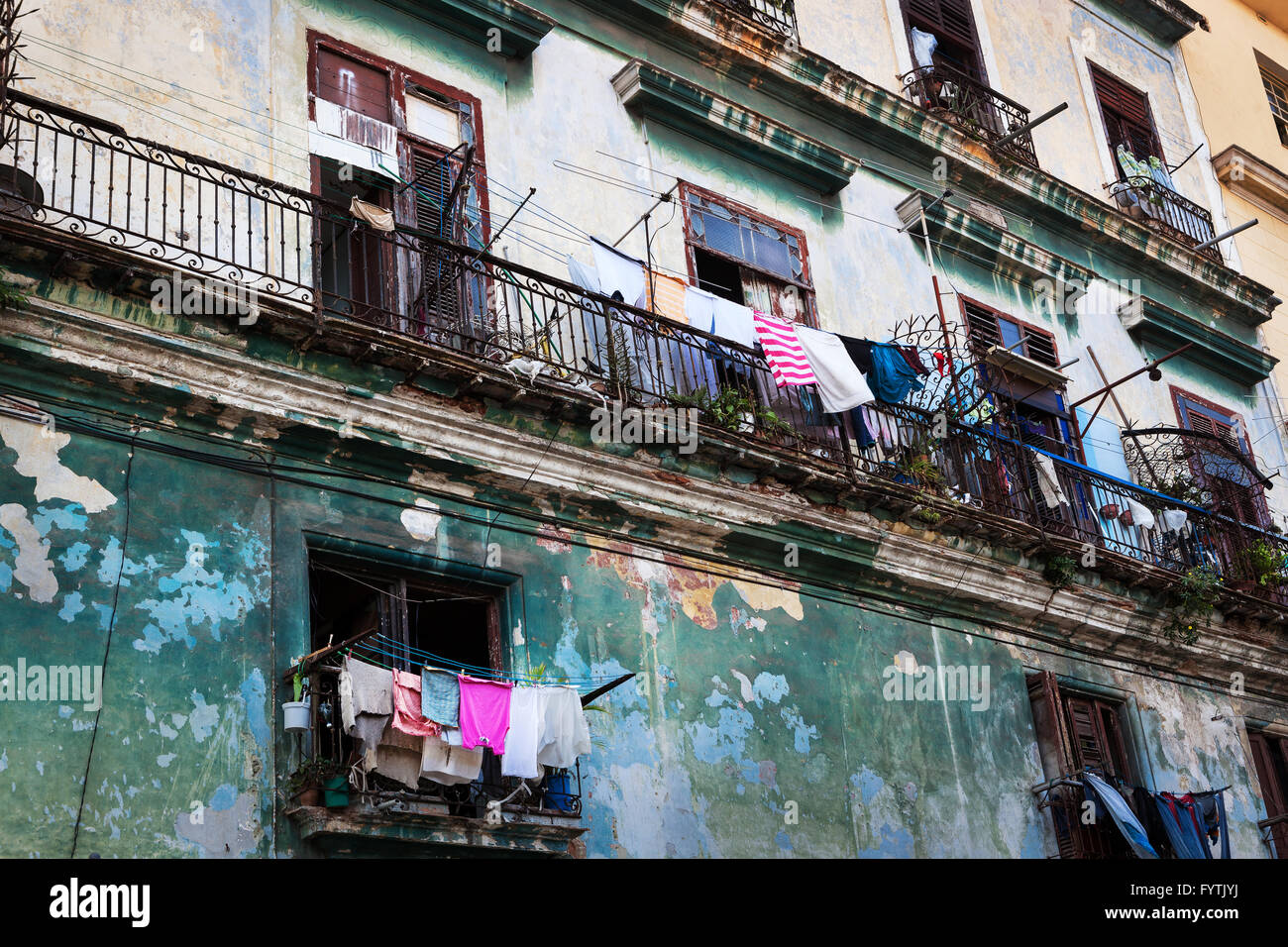 drying clothes on balcony Stock Photo - Alamy